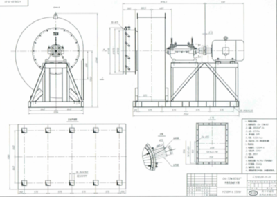Y4-73-10D引风机外形尺寸图 - 周口市通用鼓风机有限公司